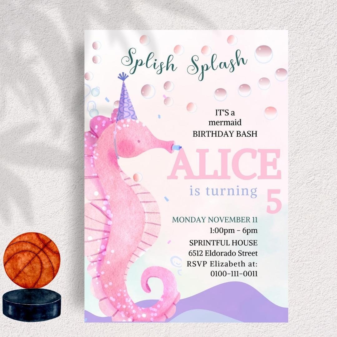 Colorful and Playful Birthday Invitation Designs for Kids' - Etsy