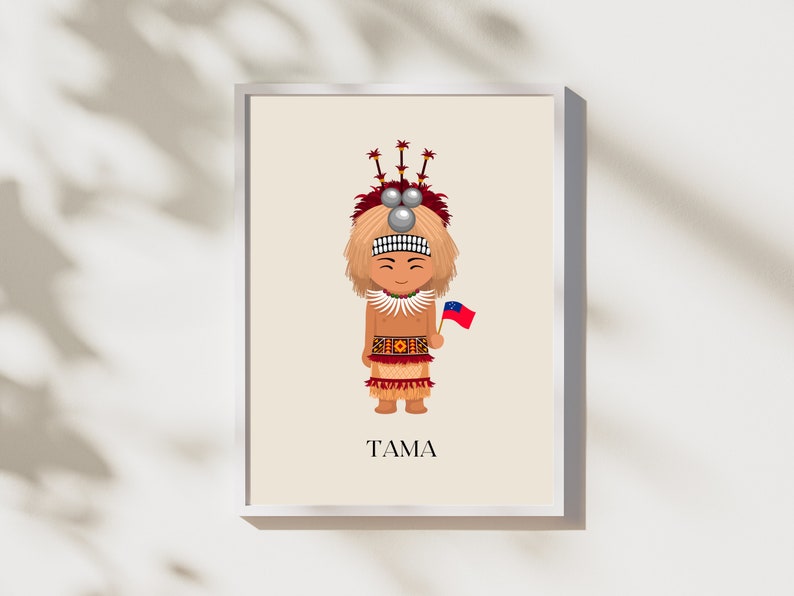 Samoan Boy Art Print "tama", Digital Download, Polynesian Child ...