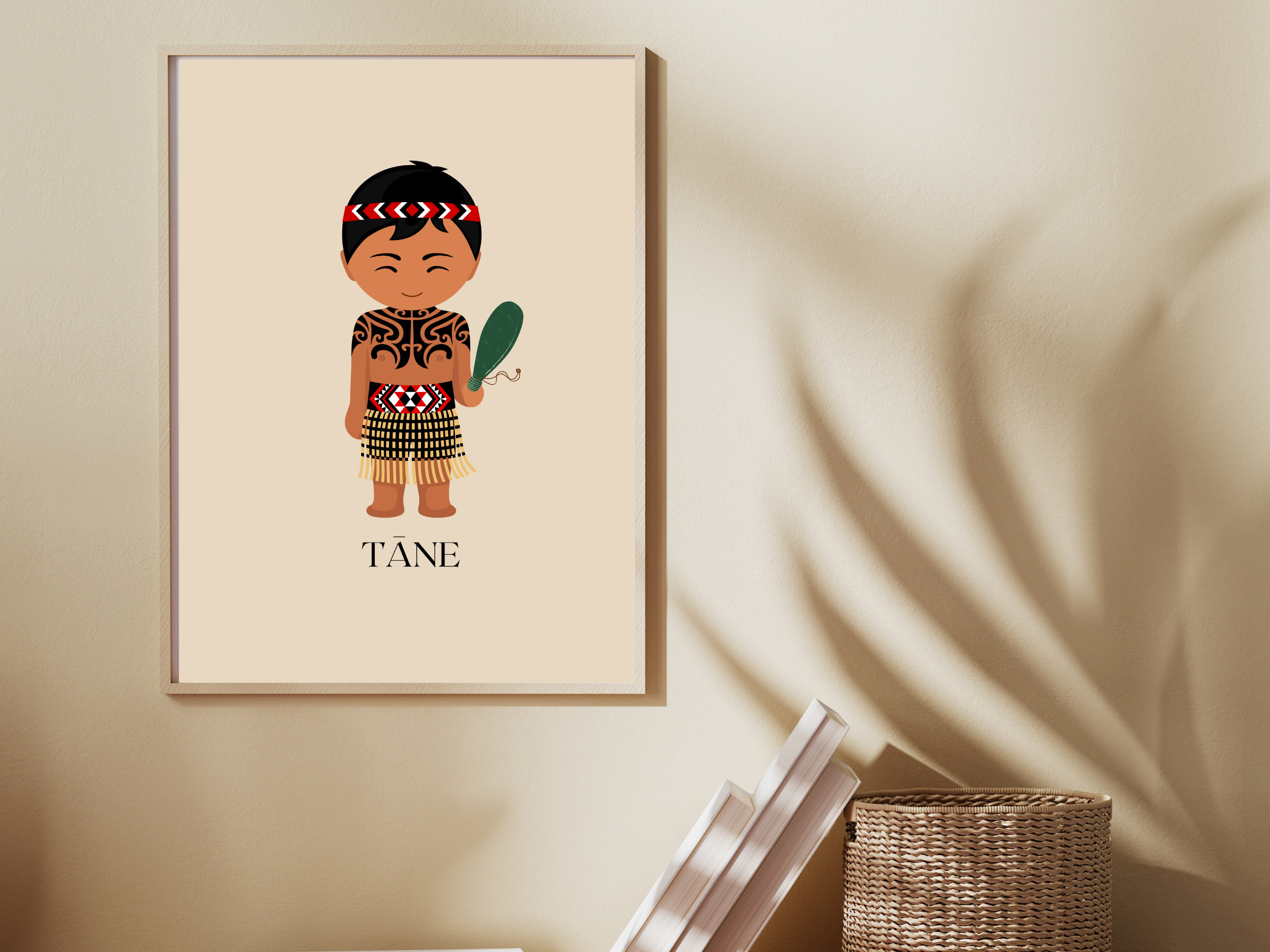 Maori Boy "tane" Printable Digital Download, Indigenous Māori Art, NZ ...