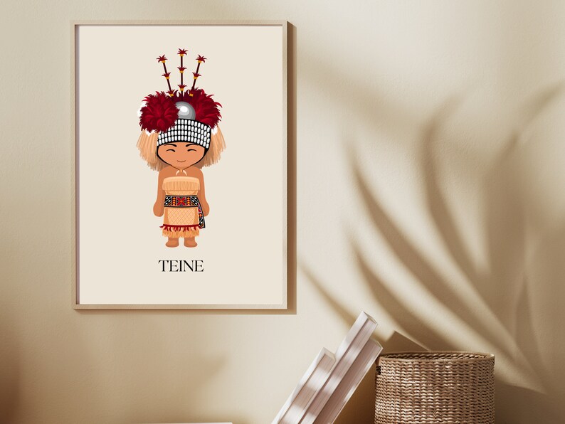 Samoan Girl With Tuiga Digital Art Print "teine", Digital Download ...