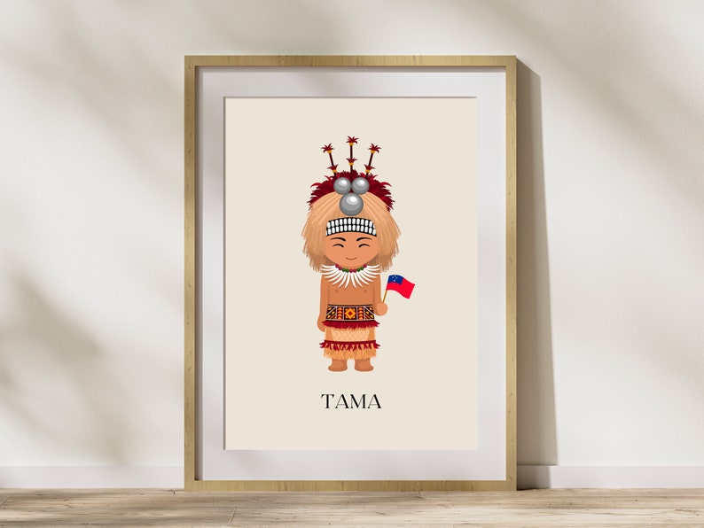 Samoan Boy Art Print "tama", Digital Download, Polynesian Child ...