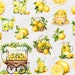 Watercolor Lemon Clipart, Summer Citrus Clipart, Yellow Fruit Clipart ...