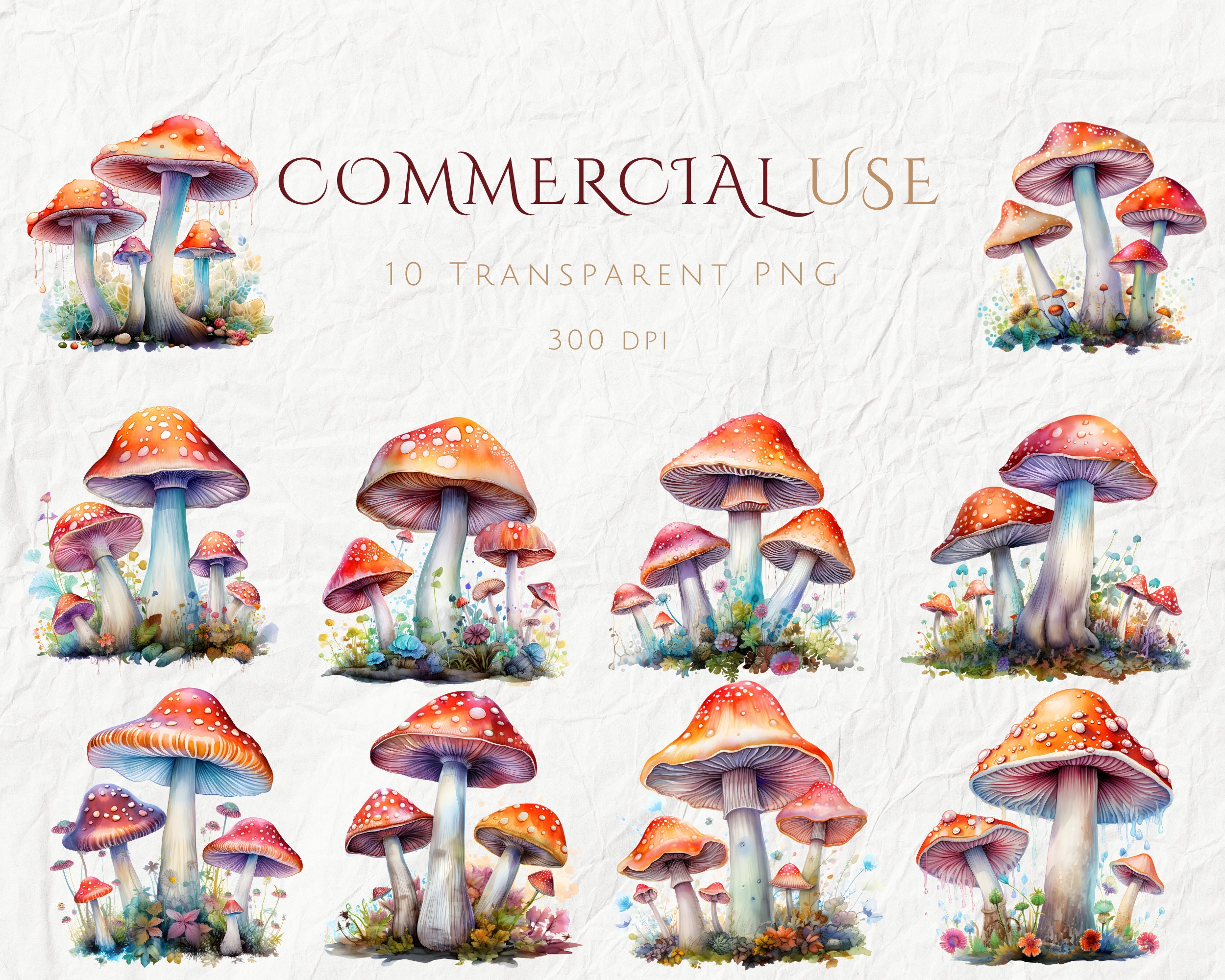 Storybook Fairy Toadstools Clipart Pack, Story Telling Fantasy ...