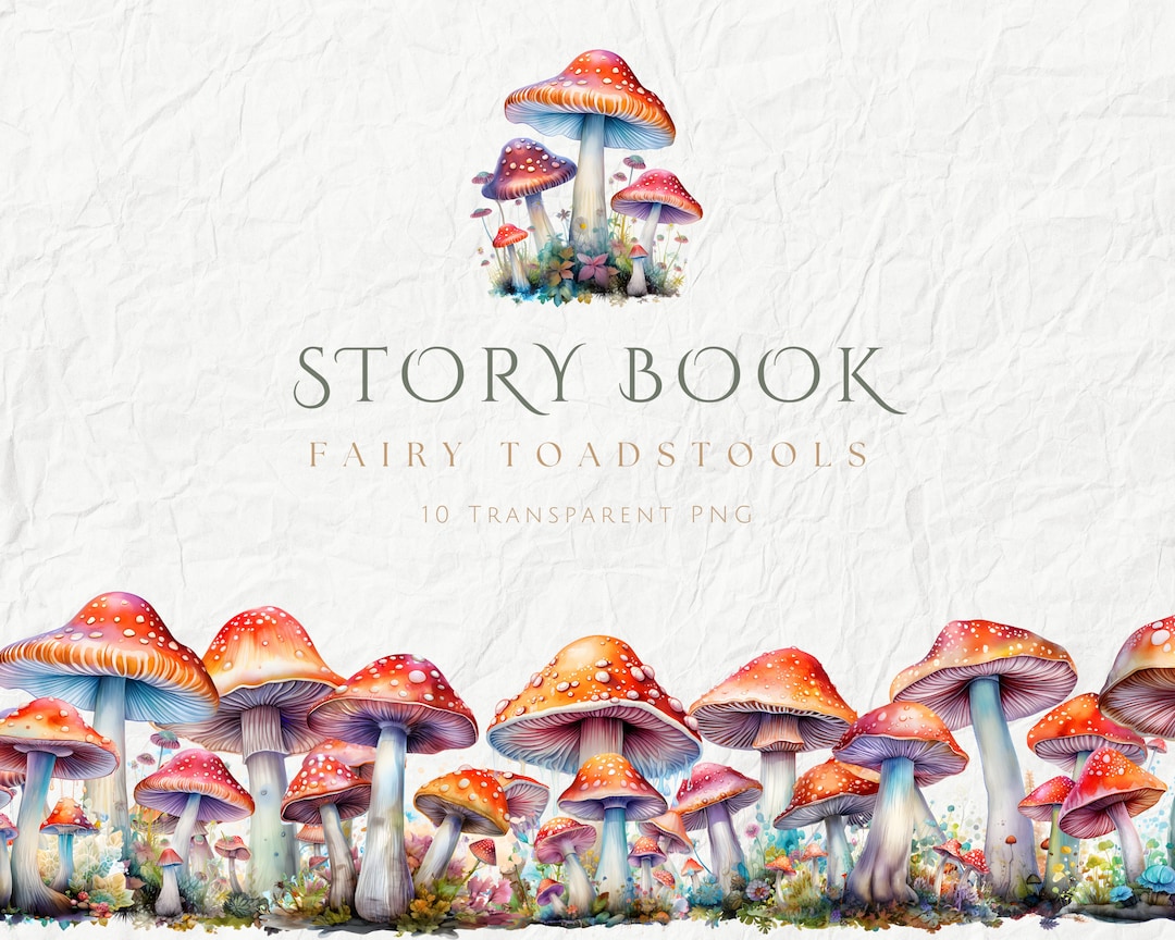 Storybook Fairy Toadstools Clipart Pack, Story Telling Fantasy ...
