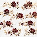 Red and Gold Floral Clipart, Elegant Floral Graphics for Invitations ...