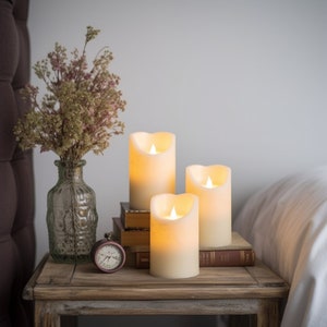 Real Wax Mood Candles - Set of 3 - Remote Controlled Battery-powered ...