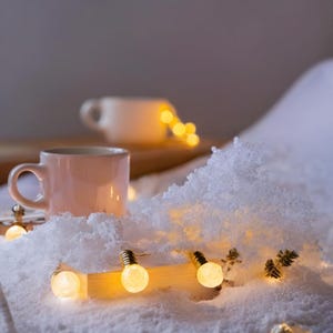 1.5m Mini Festoon LED String Lights – Clear Cable Fairy Lights for Cozy ...