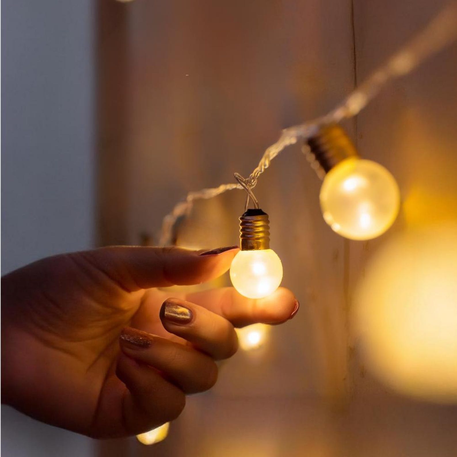 1.5m Mini Festoon LED String Lights – Clear Cable Fairy Lights for Cozy ...