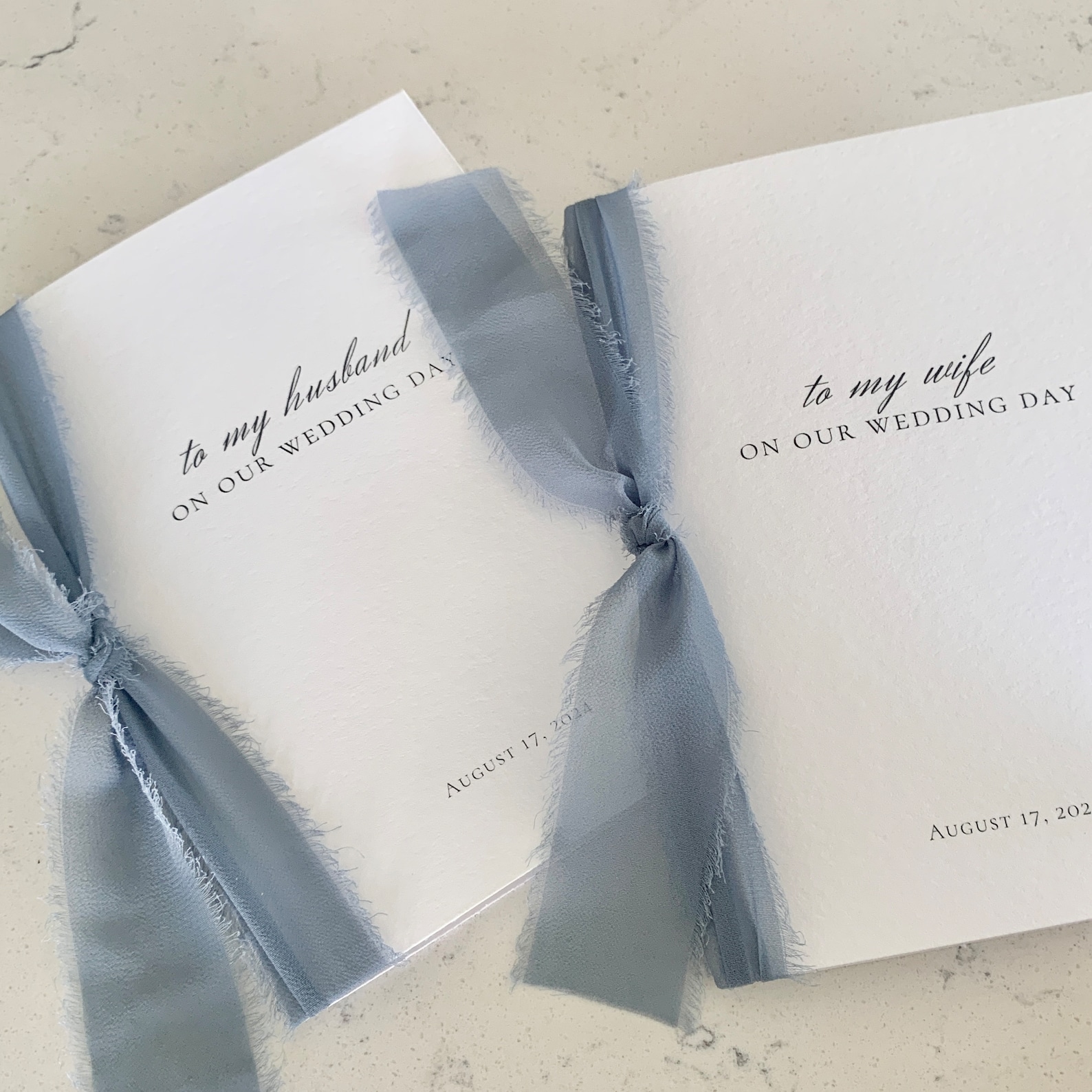 Handmade Paper Vow Books Set of 2 His and Hers Personalized Vow Books ...