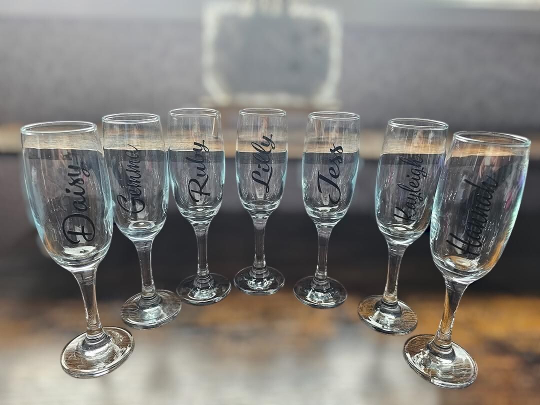 Personalised Champaigne Glass / Prom / Wedding / Bridal Party - Etsy