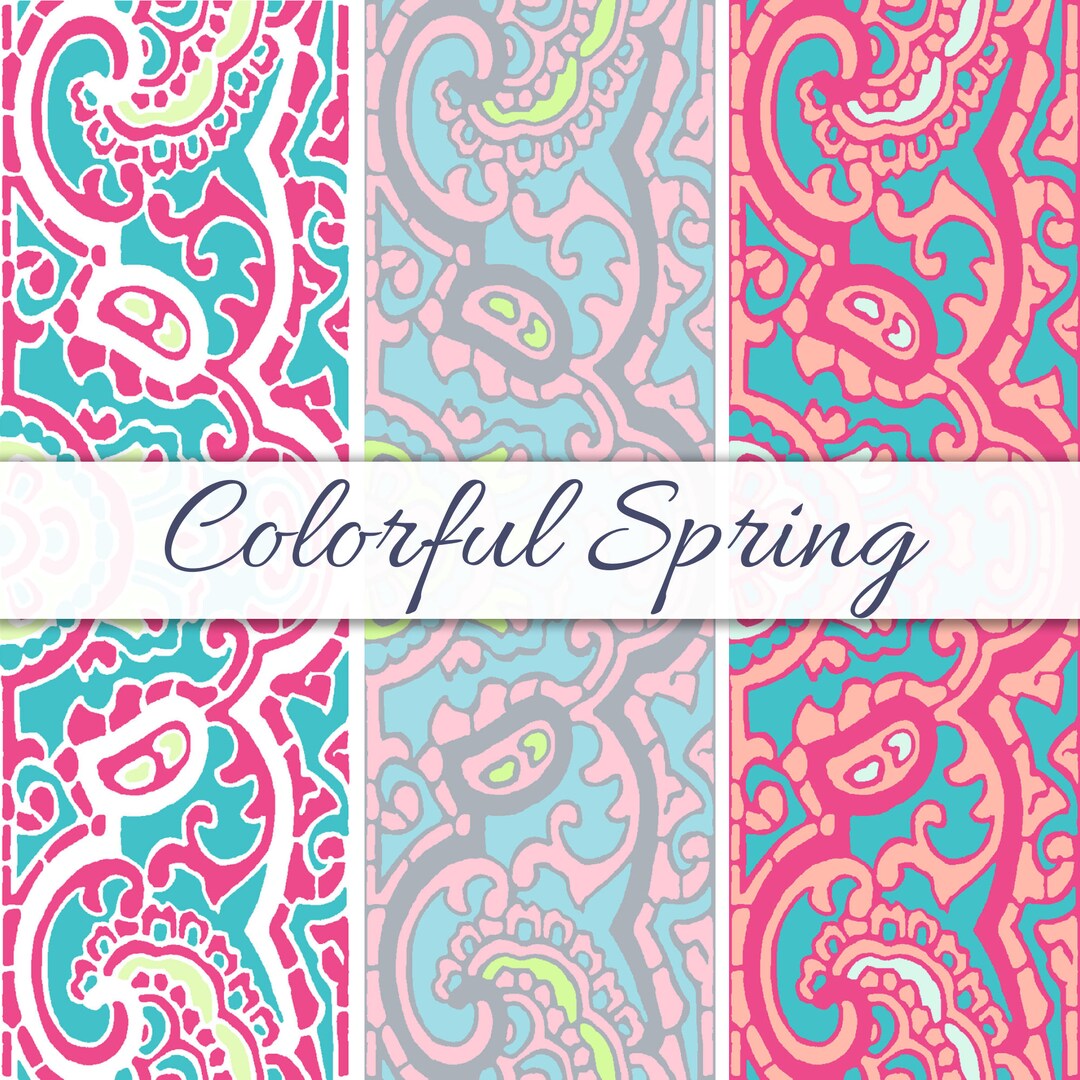 Colorful Spring - Digital Seamless Pattern for Print & Design - Etsy