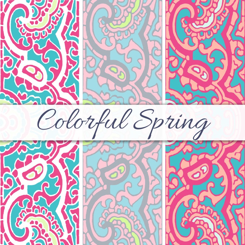 Colorful Spring Digital Seamless Pattern for Print & Design - Etsy