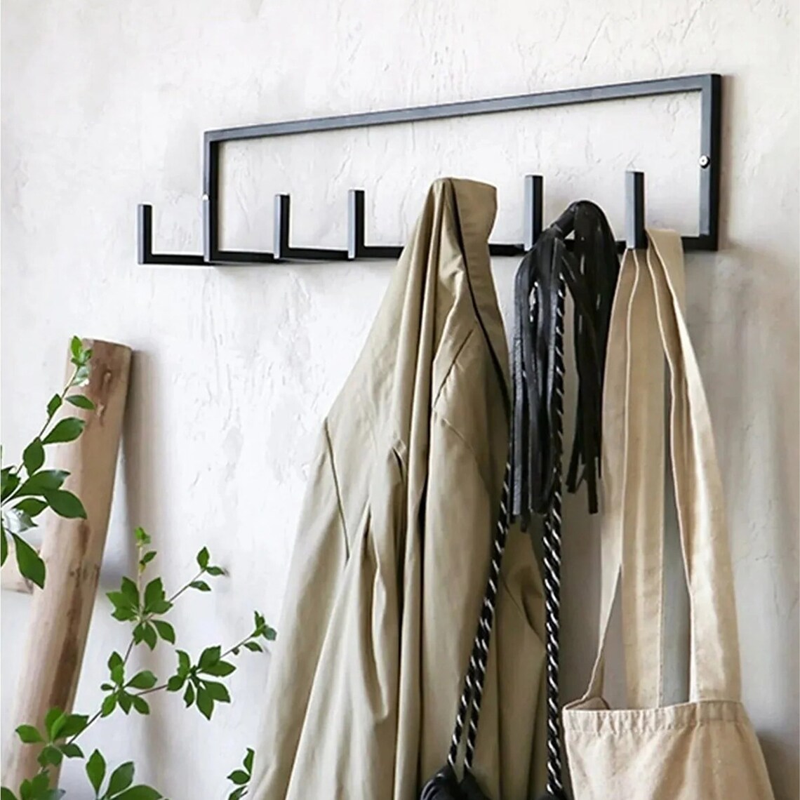 Metal Coat Rack Modern Coat Rack Wall Coat Hook Wall Art for Entryway ...