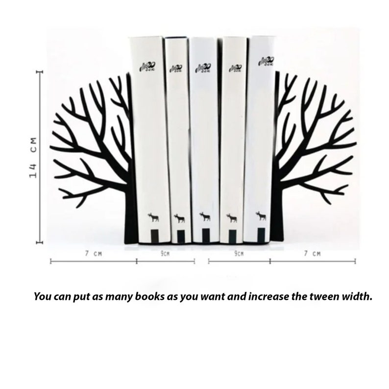 Metal Tree Bookends Life of Tree Bookends Sturdy Book Stopper Book ...