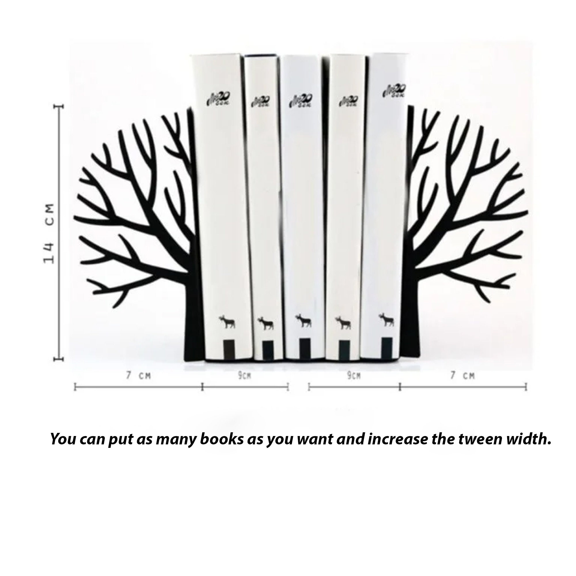 Metal Tree Bookends Life of Tree Bookends Sturdy Book Stopper Book ...