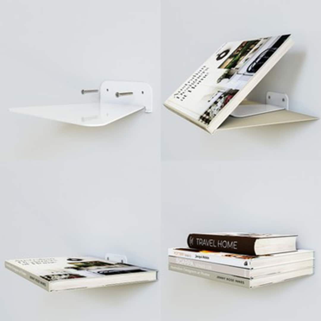 Invisible Floating Metal Hidden Bookshelves Wall Mounted Storage for ...