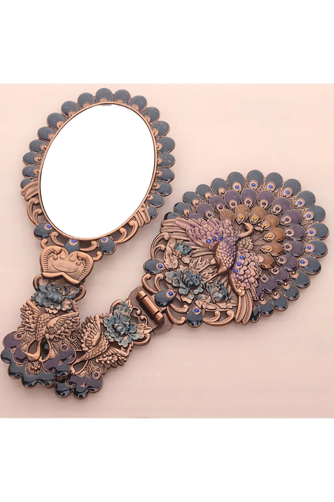 Authentic Embroidered Hand Mirror Mother Day Gift Folding - Etsy