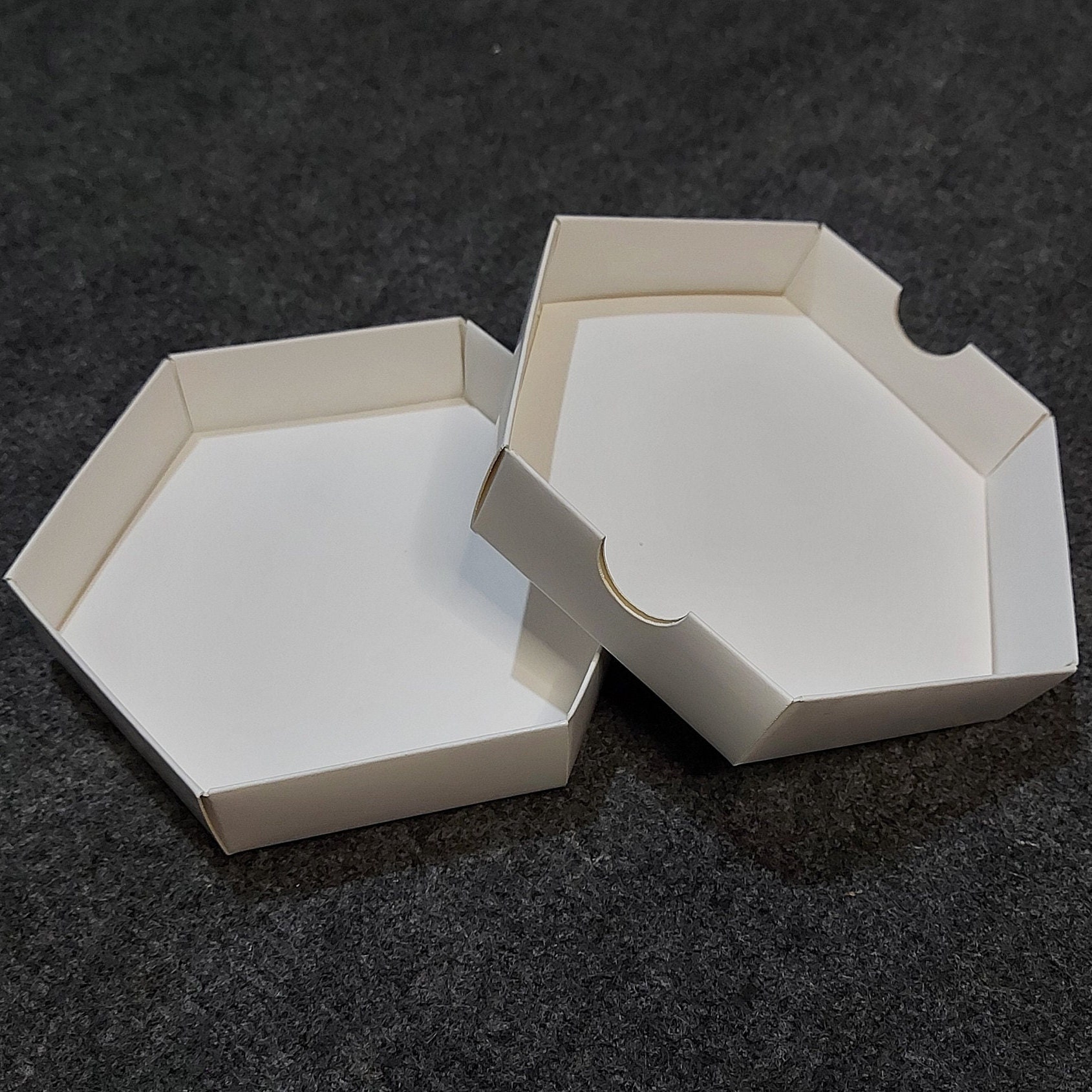 Hexagon Box With Lid Template No Glue Box - 6-sided Polygon Gift Box ...