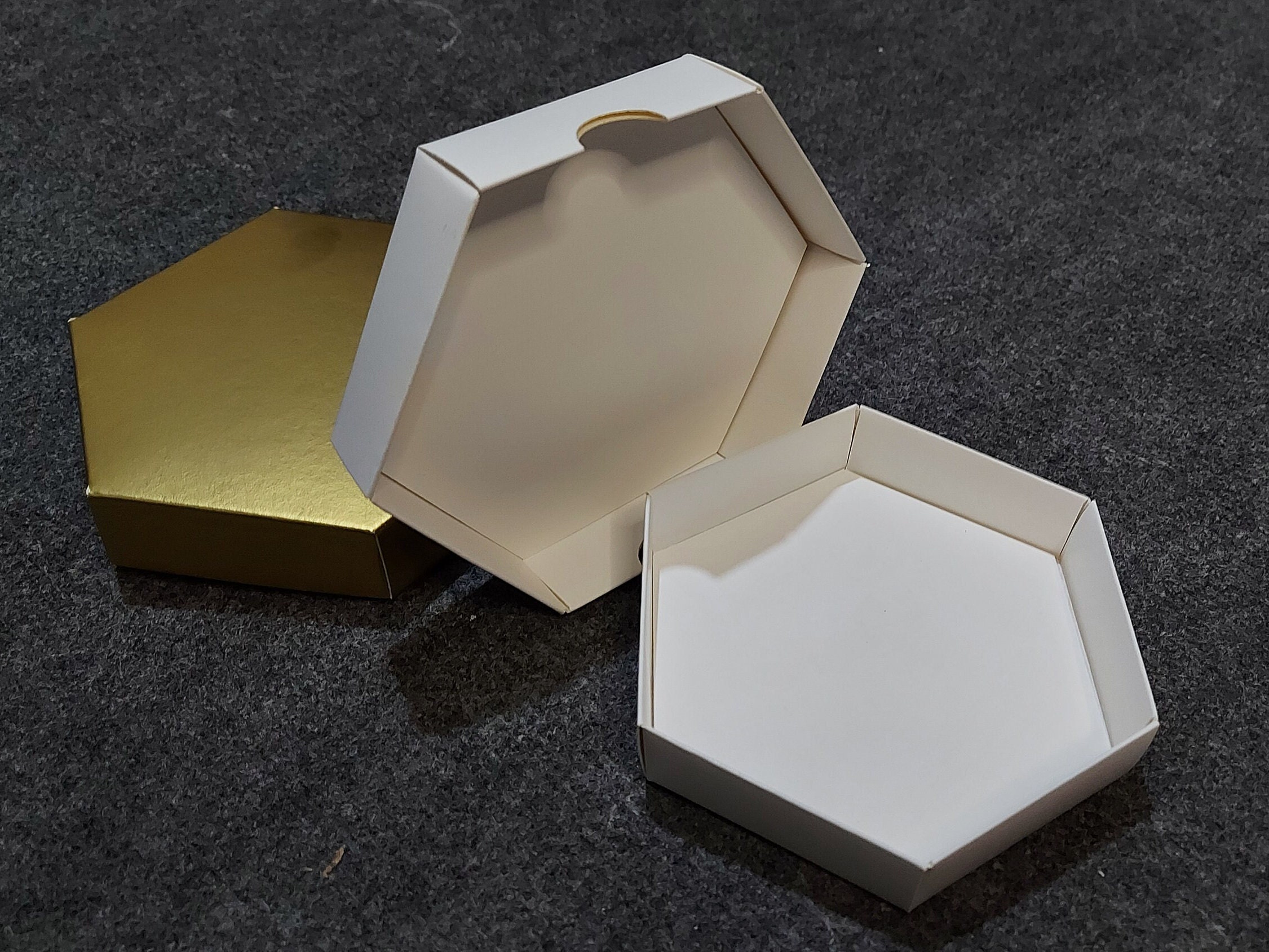 Hexagon Box With Lid Template No Glue Box 6-sided Polygon Gift Box With Lid SVG Cricut Hexagon ...