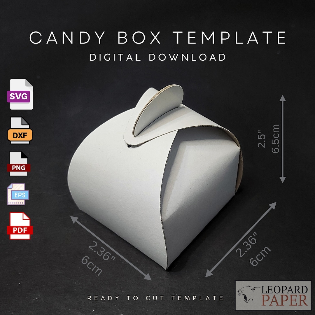 Tiny Gift Box Template Printable - Candy Box - Party Mystery Box Cricut ...