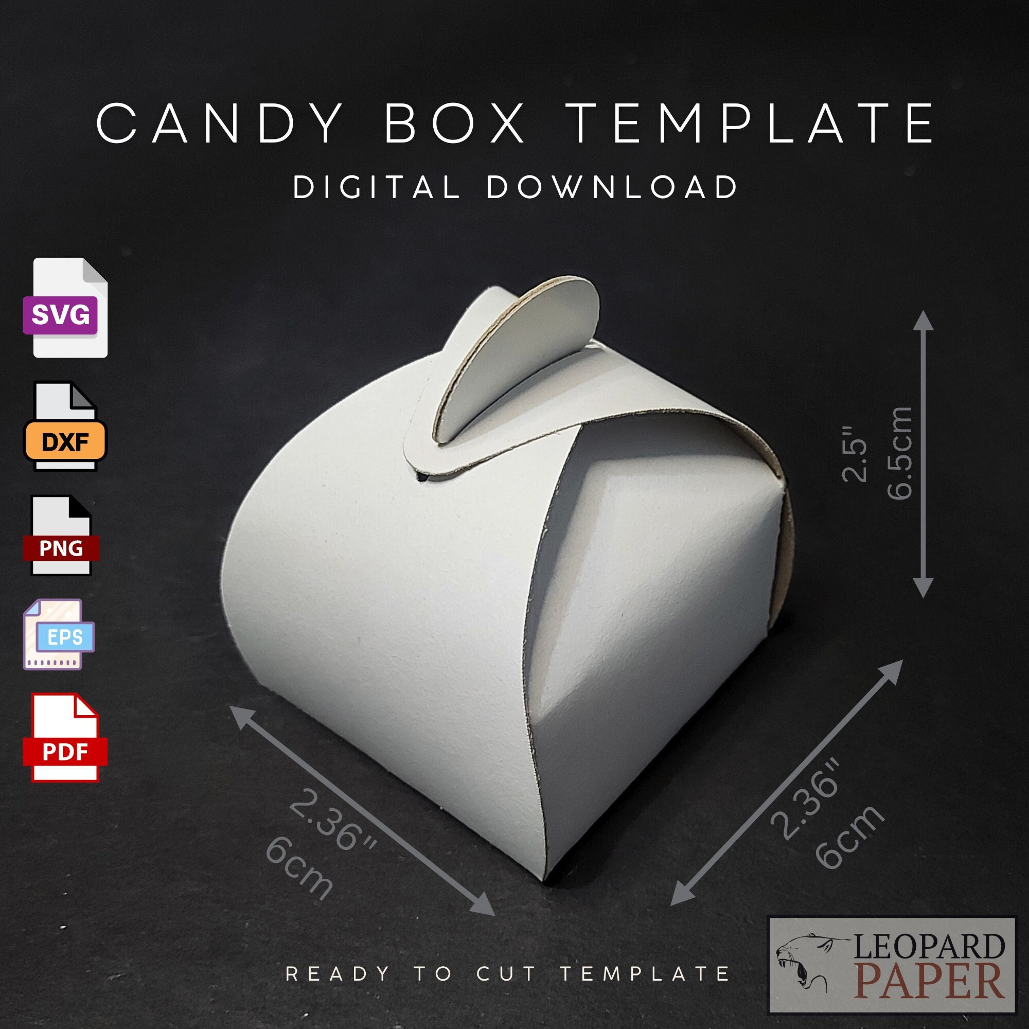Tiny Gift Box Template Printable - Candy Box - Party Mystery Box Cricut ...