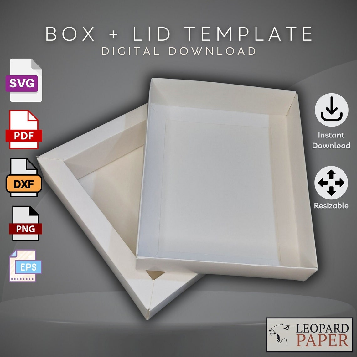 Tray Box With Lid SVG gift Box Four Fold Storage Box Template Cricut ...