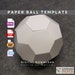 Paper Ball Template SVG Soccer Ball Paper Toy 3d Cricut - Etsy