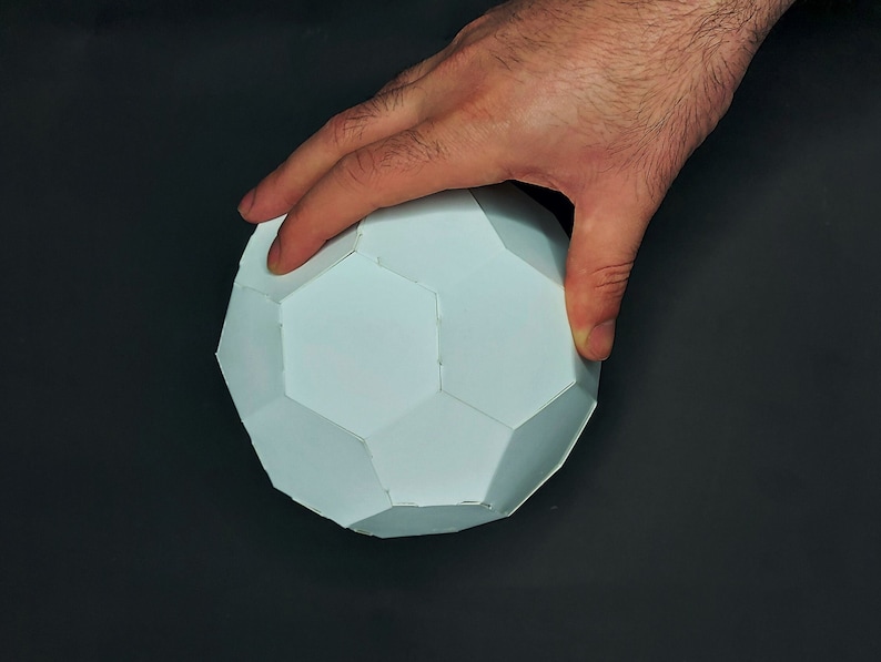 Paper Ball Template SVG - Soccer Ball Paper Toy - Cricut Template for ...