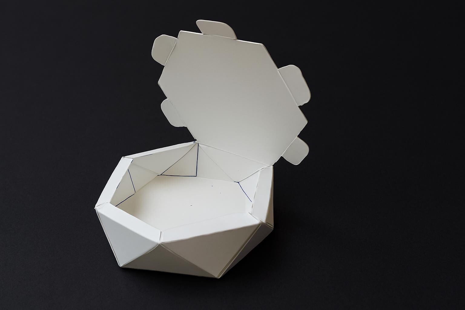 Hexagon Gift Box Template SVG: Diamond Shaped Box Party Favor, Cricut ...
