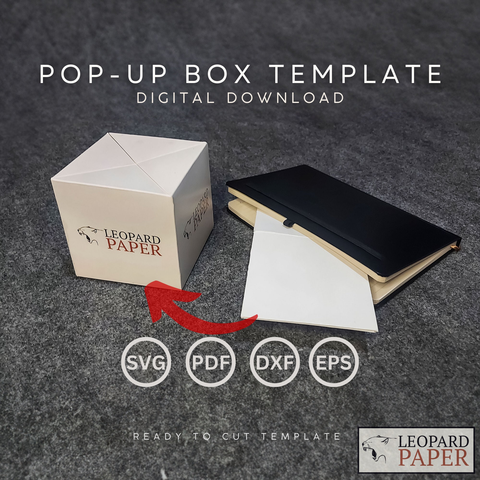 Popup Cube Template SVG - Pop-up Cube - Prank Cube Template ...