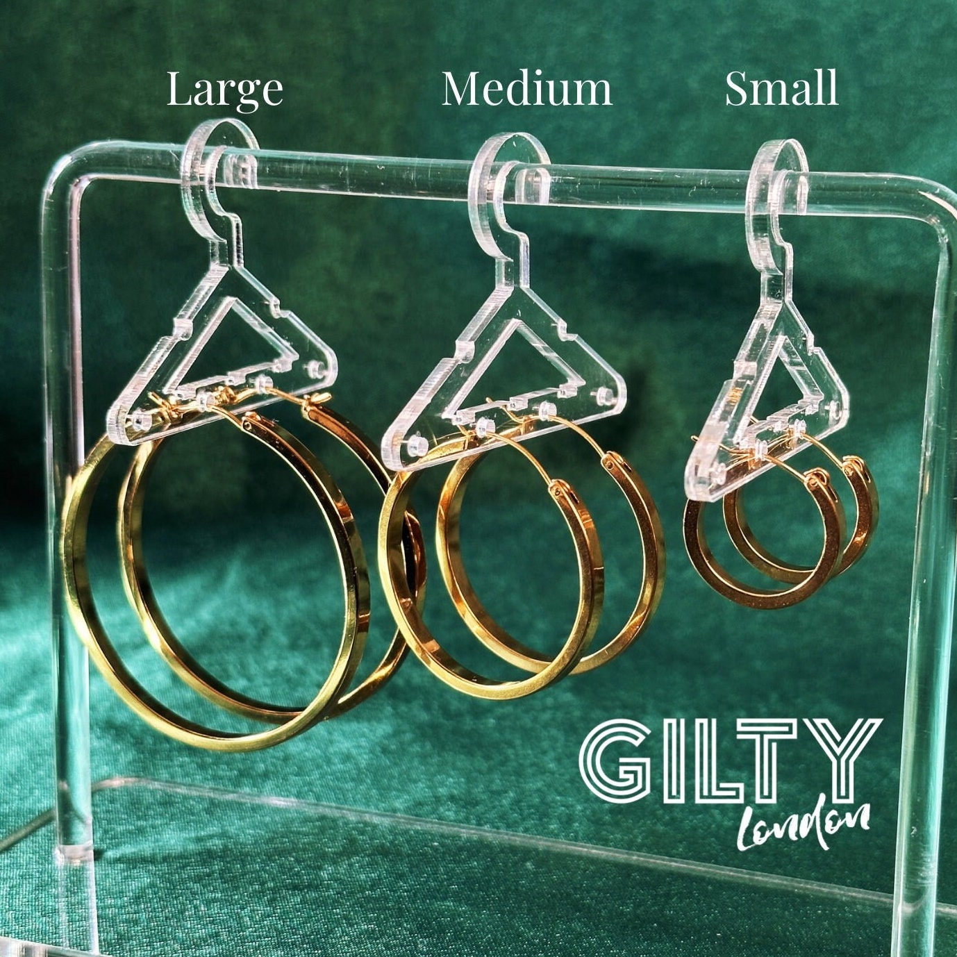 Maya Hoop Earrings 18k Gold Hoop Earrings Tarnish Resistant Water ...