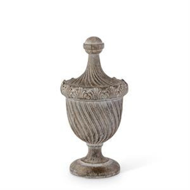 Whitewashed Carved Resin Finials, Shabby Chic, Vintage Decor, Farmhouse ...