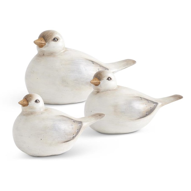 Sitting Birds Soft Gray Blue, Shabby Chic, Bird Lovers Decor, Farmhouse ...