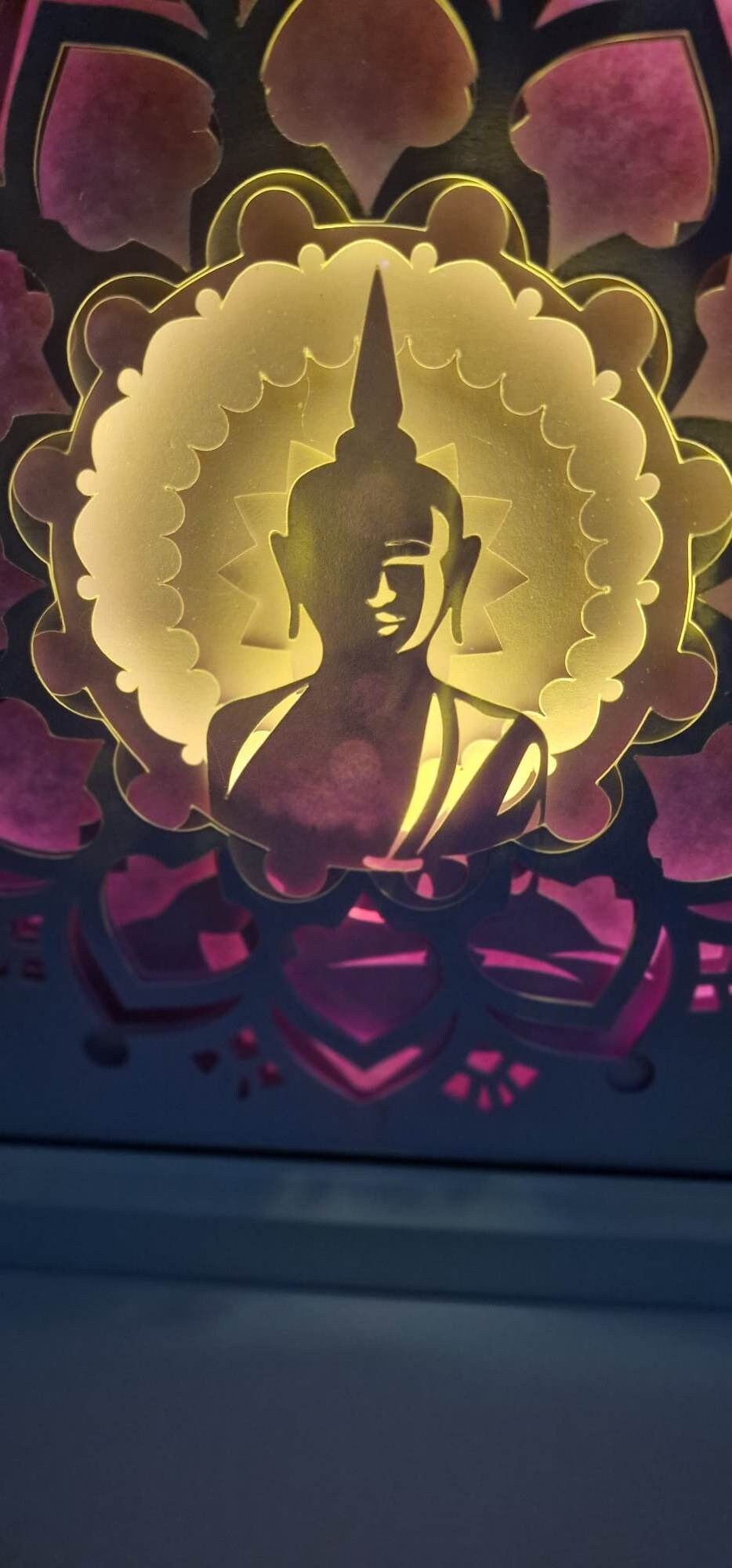 Buddha Light Box, Mandala Light Box, Shadow Box, Cricut Cutting Files ...