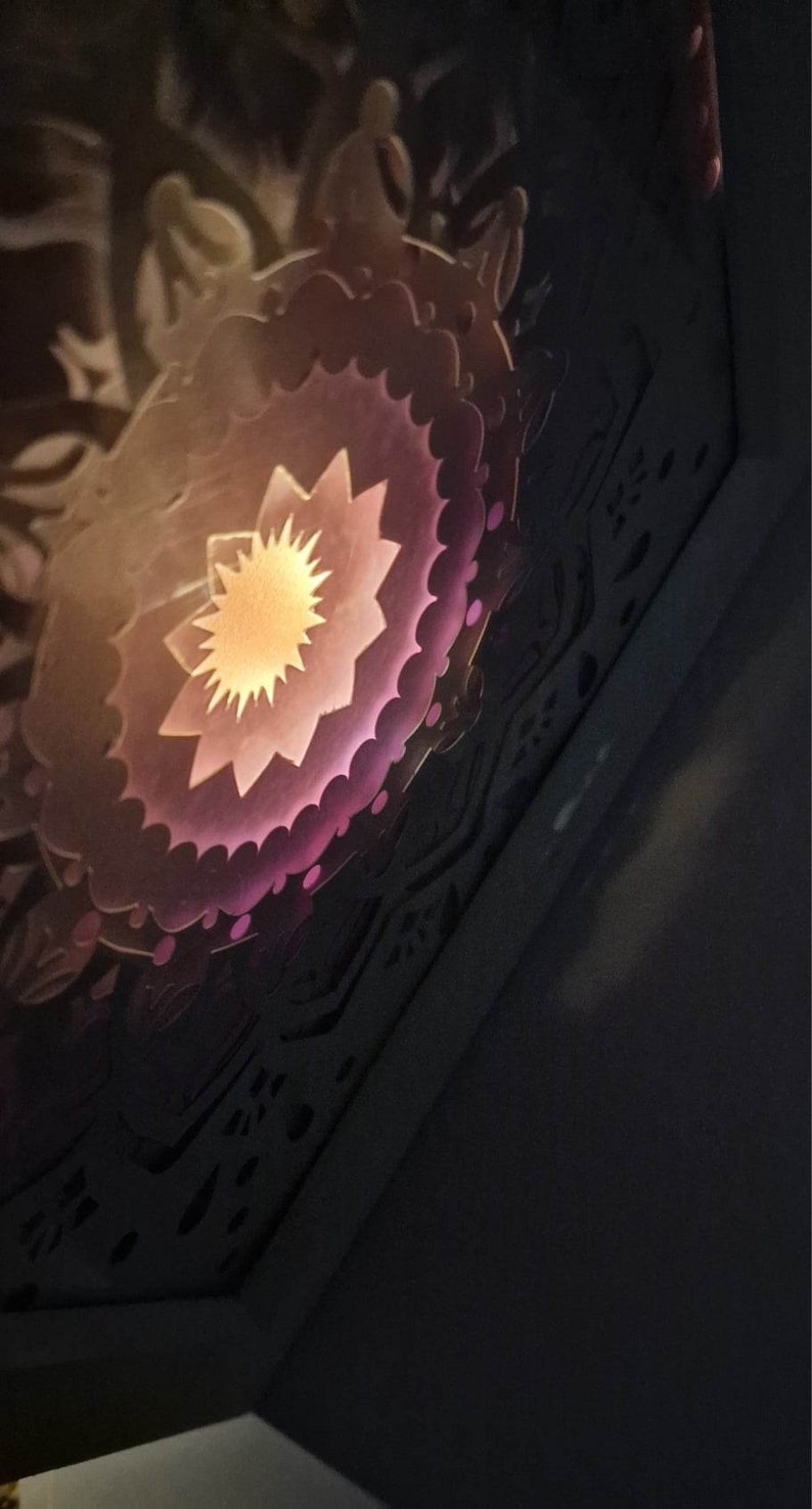 Mandala Lightbox, Shadow Box, SVG, Cricut. Paper Art, Wall Decor. - Etsy