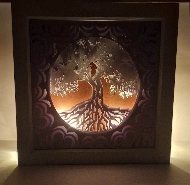 Tree of Life Light Box, Shadow Box, SVG - Etsy