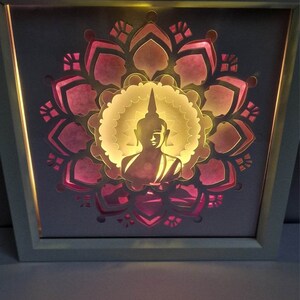 Buddha Light Box, Mandala Light Box, Shadow Box, Cricut Cutting Files ...