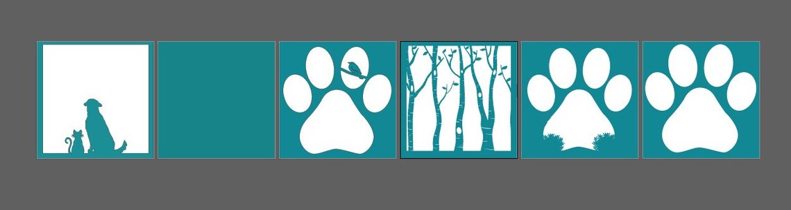 Paw Print With Dog & Cat, SVG, Light Box, Shadow Box, 3D Paper Art ...