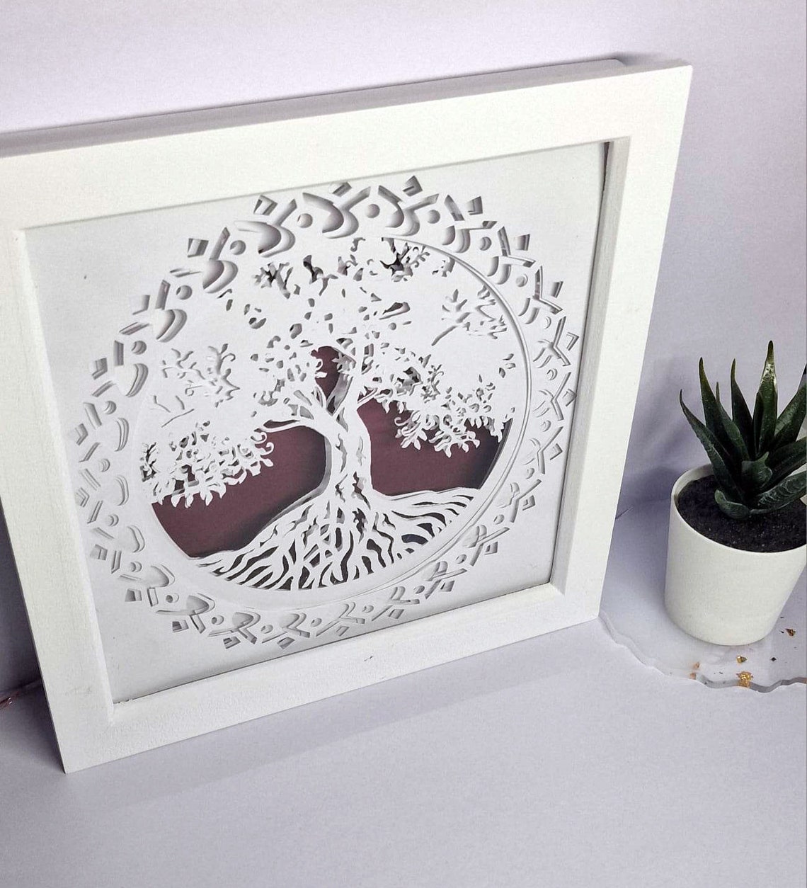 Tree of Life Light Box, Shadow Box, SVG, Cricut, Led, Silhouette, Paper ...