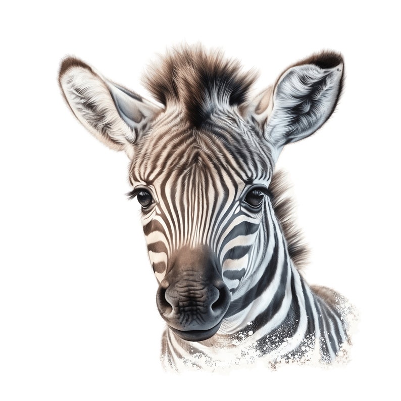 Baby Zebra Clipart Pack Watercolor Nursery Illustration Bundle 12 ...