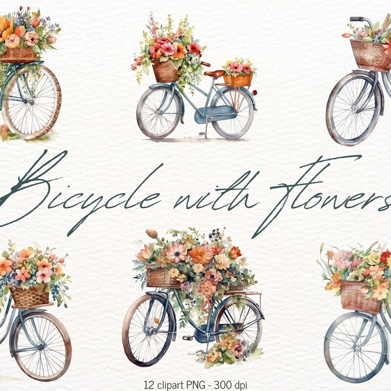Bicycles Clip Art - Etsy