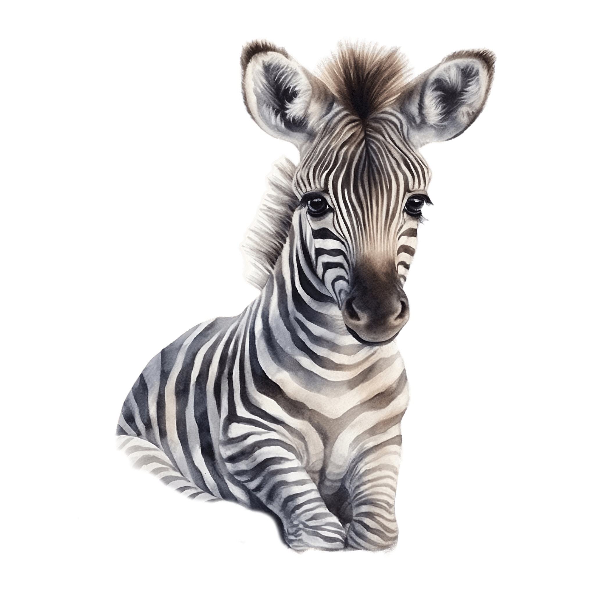 Baby Zebra Clipart Pack Watercolor Nursery Illustration Bundle - Etsy