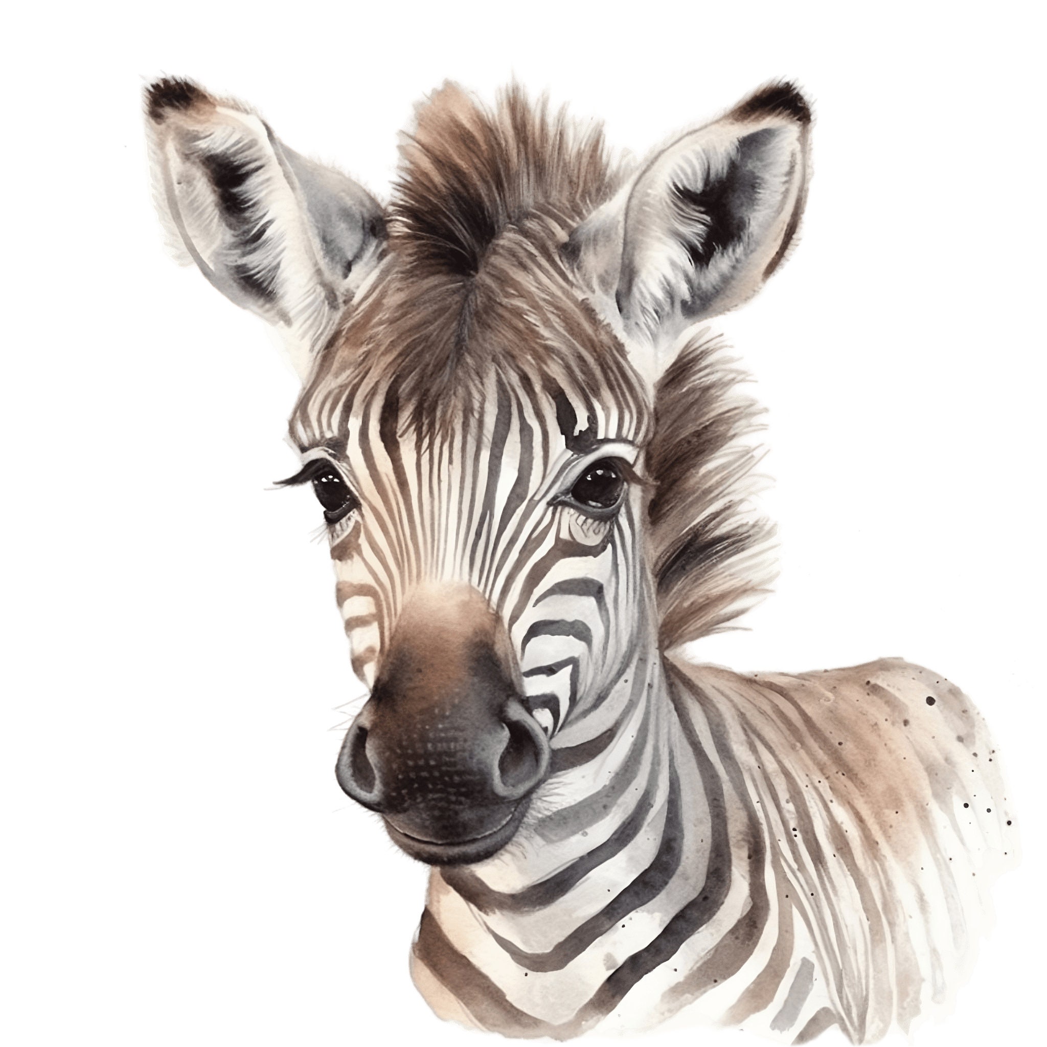 Baby Zebra Clipart Pack Watercolor Nursery Illustration Bundle - Etsy