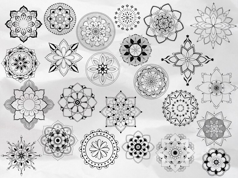 100 Mandala Stamps for Procreate - Mandala Tattoo Brushes for Artists ...
