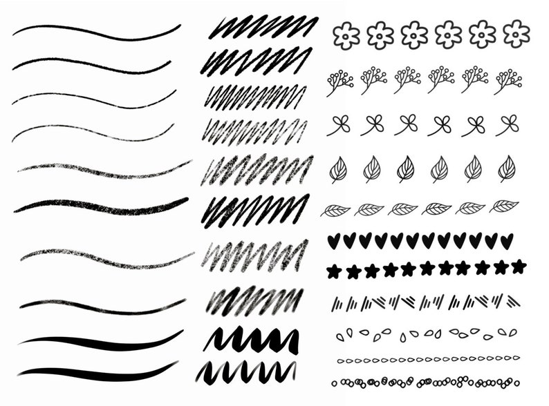 100 Fine Line Brushes for Procreate (digital Download) - Etsy