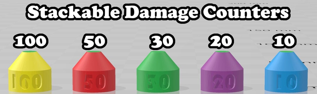 Pokemon TCG Stackable Damage Counters for Local Play or Other - Etsy