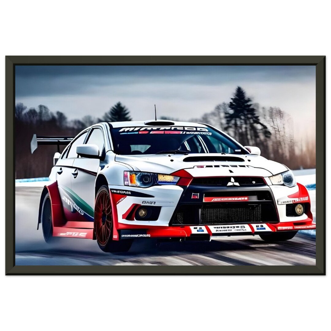 Mitsubishi Lancer EVO 4 Custom Art Metal Framed Poster Car - Etsy