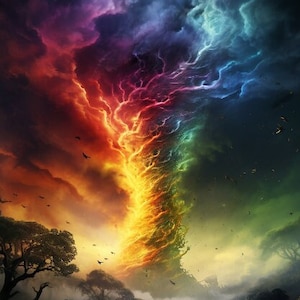 Digital Print - Color Tornado - Etsy