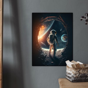 Digital Print - Astronaut in Open Space - Etsy
