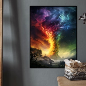 Digital Print - Color Tornado - Etsy